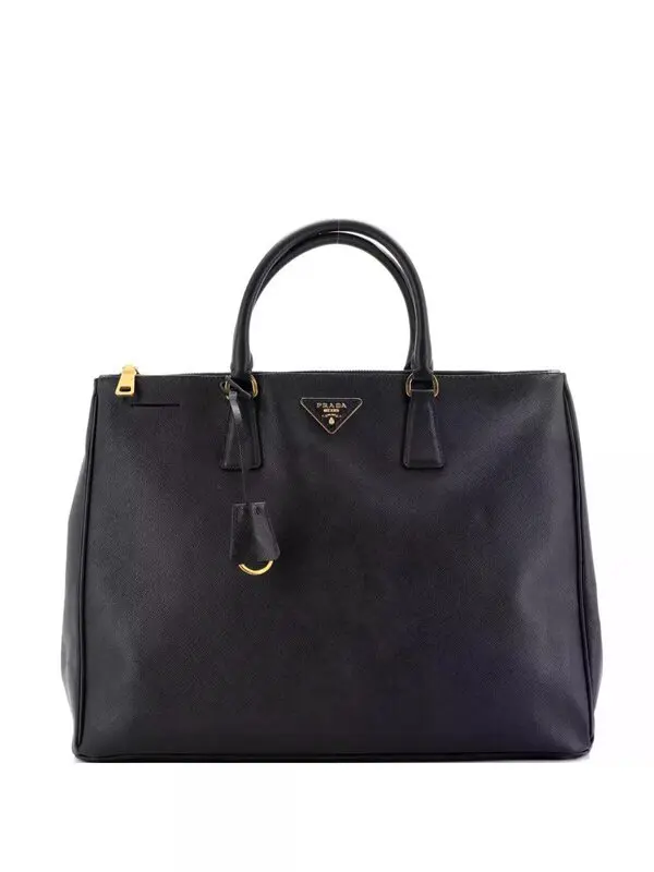 Prada Lux Saffiano Leather Xl Tote Bag - Black