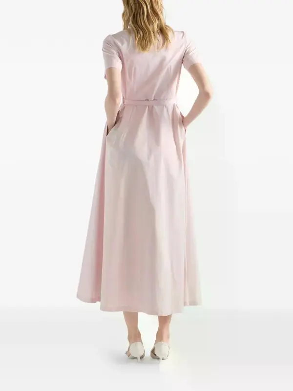 Prada Embroidered Poplin Shirt Dress