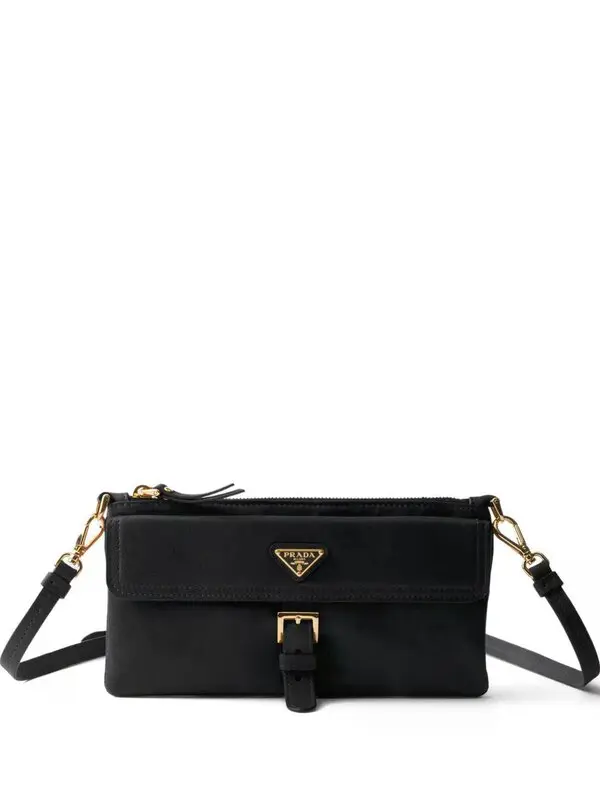Prada Nappa-leather Wallet With Shoulder-strap - Black