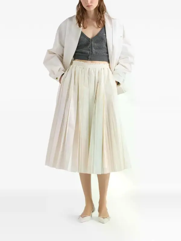 Prada Cropped Cashmere Cardigan With Lettering Logo
