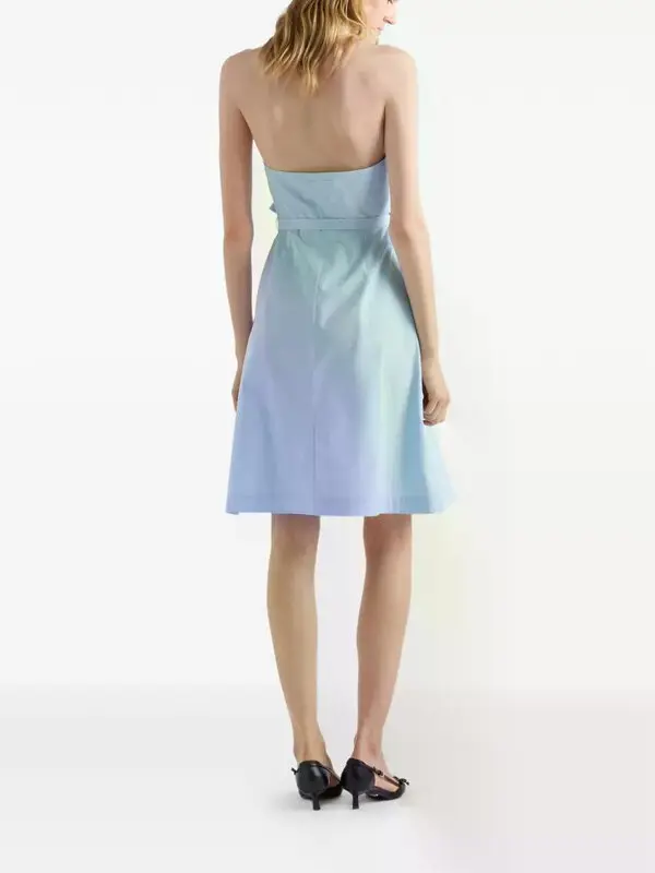 Prada Embroidered Poplin Shirt Dress