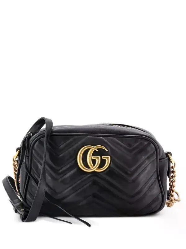 Gucci Matelassé Leather Small Shoulder Bag - Black