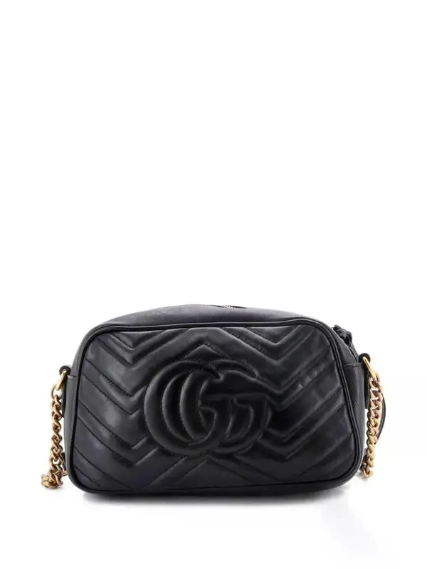 Gucci Matelassé Leather Small Shoulder Bag - Black