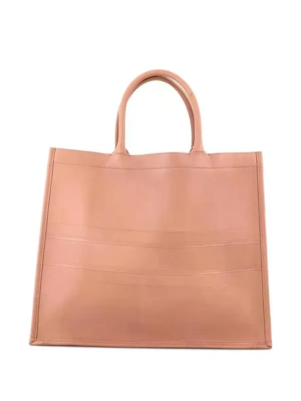 Dior Book Embossed Leather Large Tote Bag - Neutrals