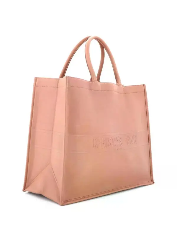 Dior Book Embossed Leather Large Tote Bag