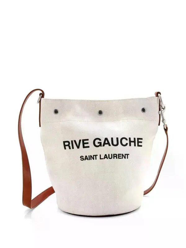 Saint Laurent Rive Gauche Canvas Bucket Bag