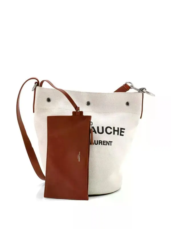 Saint Laurent Rive Gauche Canvas Bucket Bag