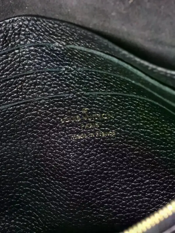 LOUIS VUITTON Vavin Chain Wallet Nm Monogram Empreinte Leather - Black