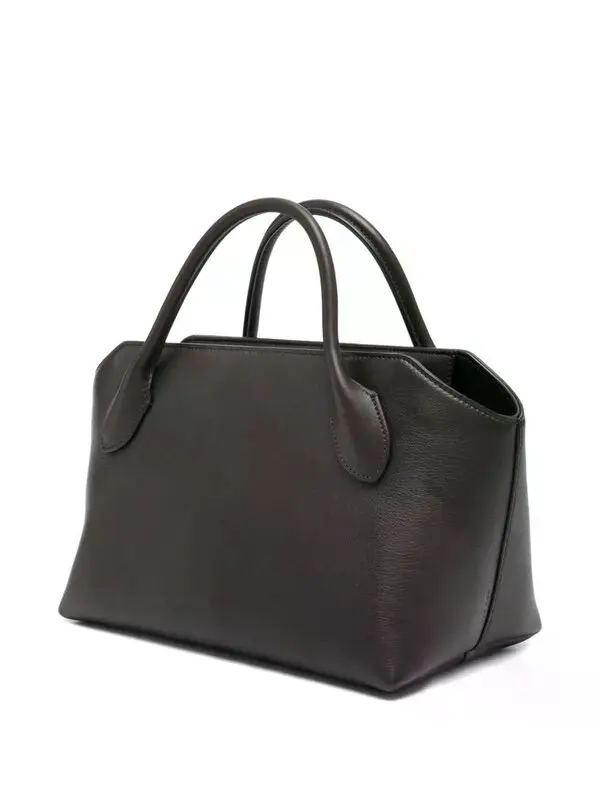THE ROW Terrasse Bauletto Leather Tote Bag - Brown