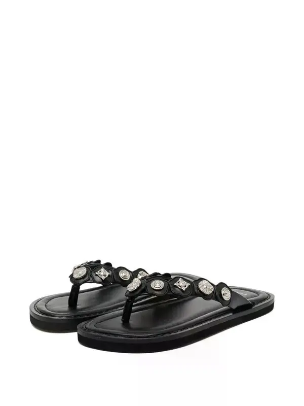 Toga Leather Embellished Sandals