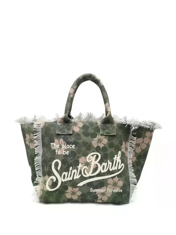 MC2 SAINT BARTH Floral Print Tote Bag - Green