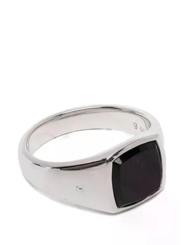 Tom Wood Kay Onyx Ring - Silver