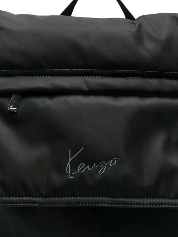 Kenzo Logo-embroidered Flap-top Backpack