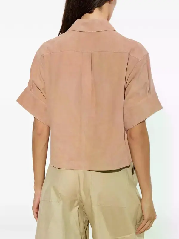 Loewe Suede Logo-embossed Shirt