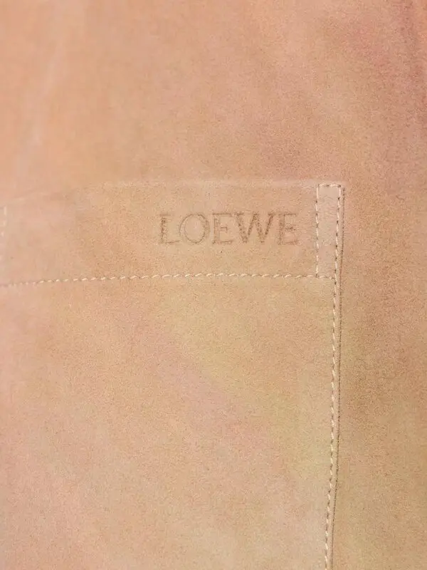 Loewe Suede Logo-embossed Shirt