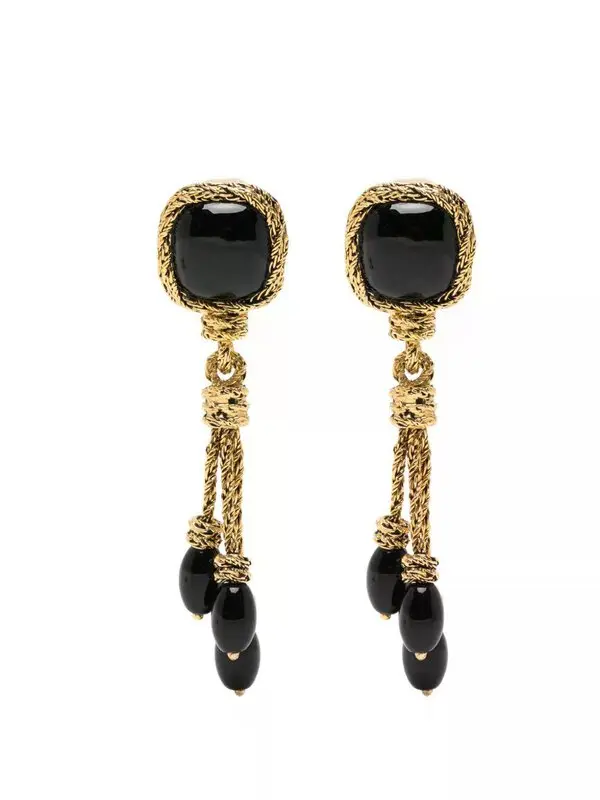 AURÉLIE BIDERMANN Miki Onyx Earrings - Yellow