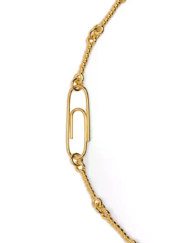 AURÉLIE BIDERMANN Françoise Malachite Leaf Motif Necklace