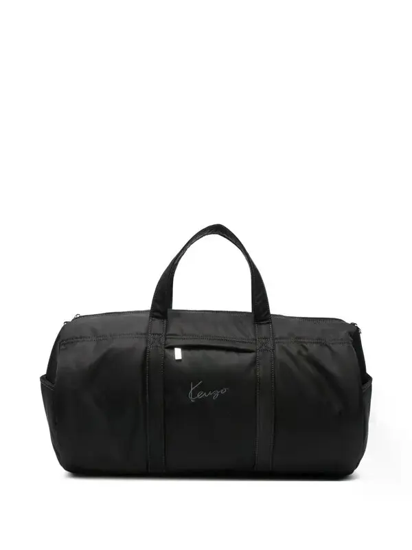 Kenzo Logo Embroidered Duffle Bag - Black