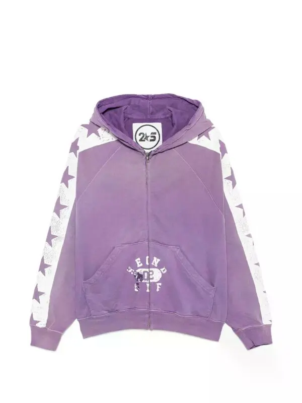 SECND SLF Star Print Zip-up Hoodie