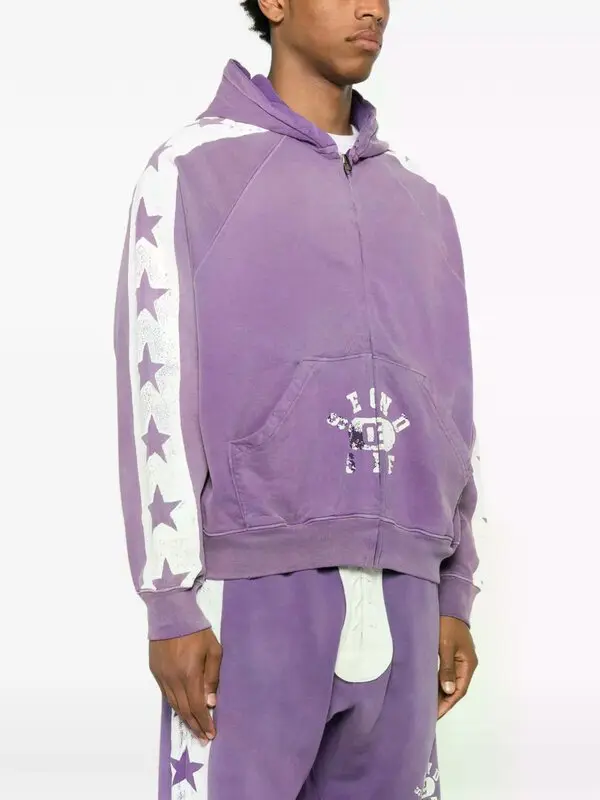 SECND SLF Star Print Zip-up Hoodie
