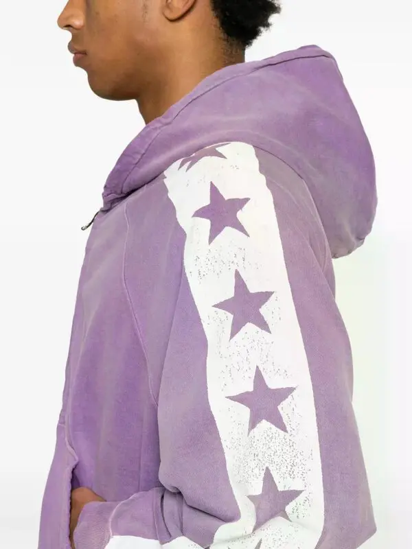 SECND SLF Star Print Zip-up Hoodie