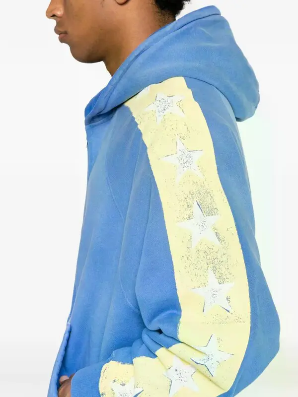 SECND SLF Star-print Zip-up Hoodie