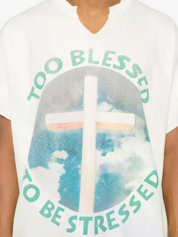 SECND SLF Graphic-print Distressed T-shirt