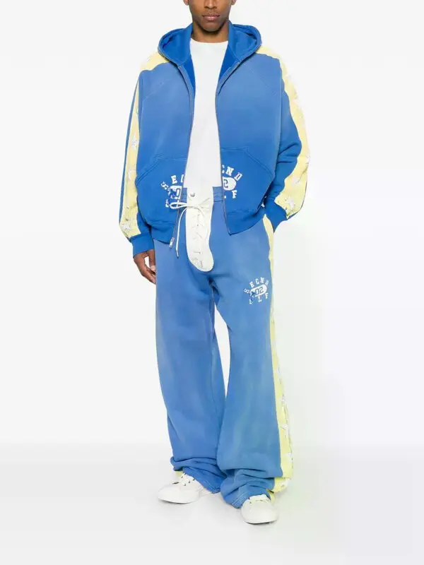 SECND SLF Lace-up Star-print Track Pants