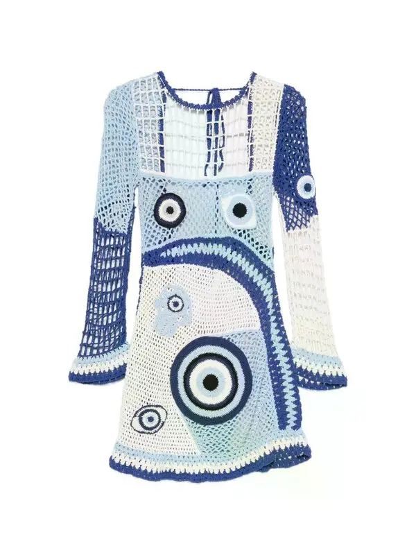 LESLIE AMON Crochet Evil-eye Dress
