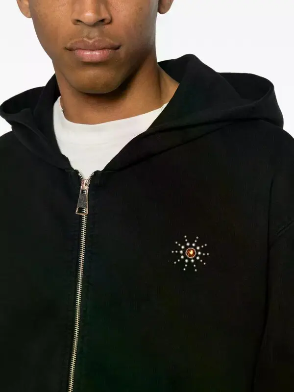 HTC LOS ANGELES Embellished Zip-up Hoodie