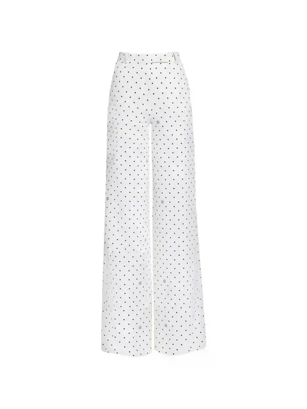 Elie Saab Polka-dot Palazzo Pants - White