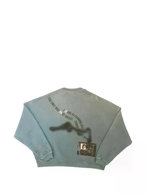 PALY Airbrush-print Distressed Sweatshirt