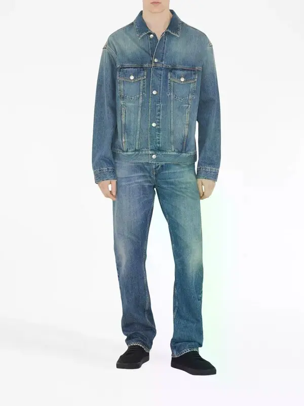 Burberry Straight-leg Washed Denim Trousers