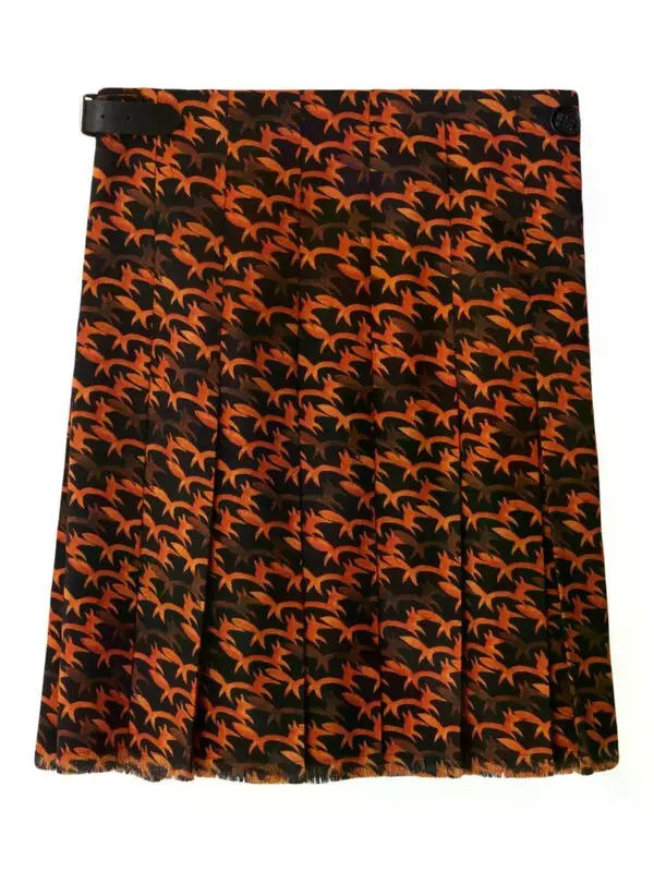 Burberry Fox Print Wool Kilt