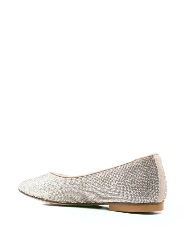 ANNA F. Embellished Pointed-toe Ballet Flats