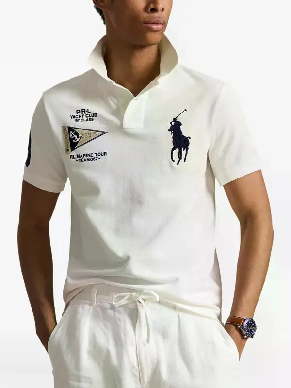 Polo Ralph Lauren Big Pony Embroidered Polo Shirt - Neutrals