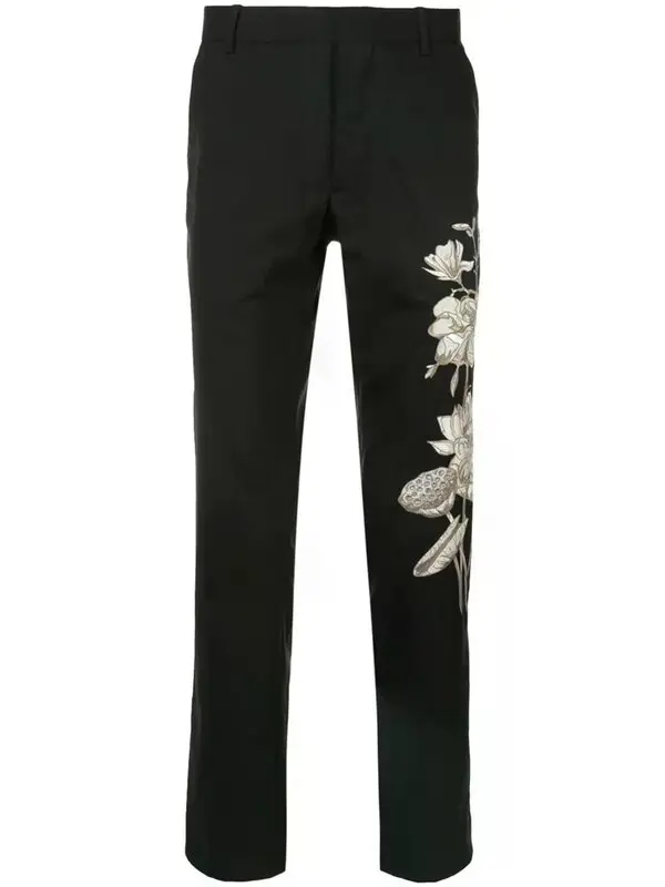 PORTS V Embroidered Wool Trousers