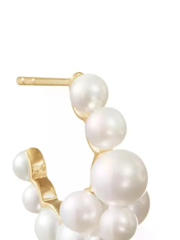 Sophie Bille Brahe Boucle Botticelli Pearl-cluster Hoop Earrings - Gold