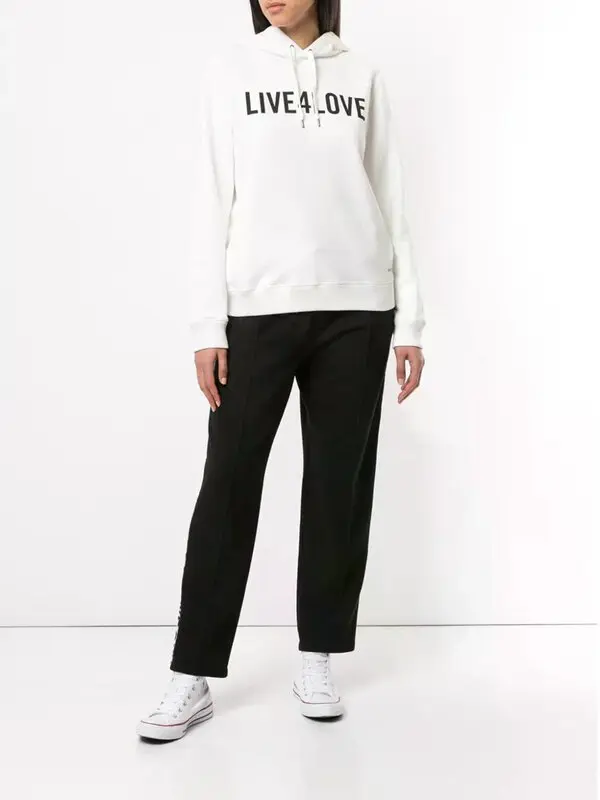 PORTS V Slogan Hoodie - White