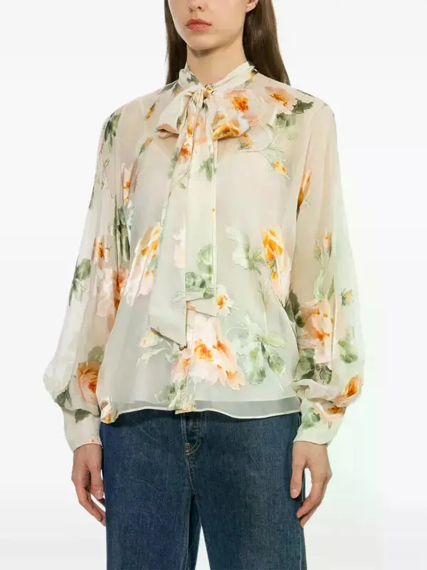 Zimmermann All-over Floral Print Shirt - Neutrals