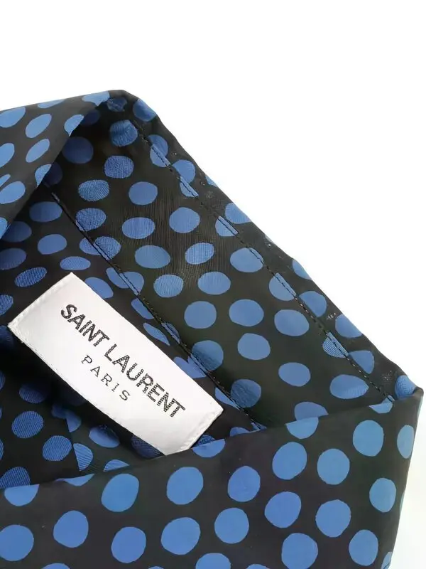 Saint Laurent 2000s Dot Silk Shirt - Black