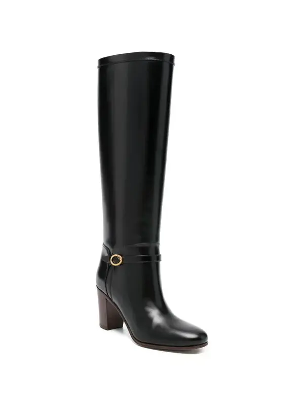 Valentino Garavani Vlogo Signature Leather Boots - Black