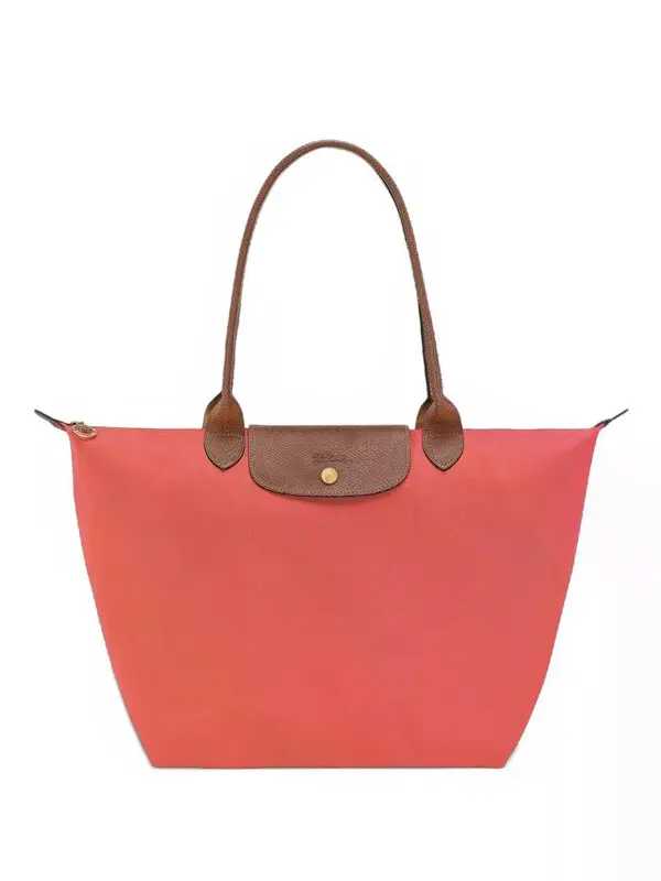 Longchamp Le Pliage Leather-trim Shoulder Bag - Red