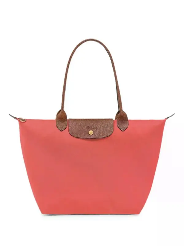 Longchamp Le Pliage Leather-trim Shoulder Bag - Red