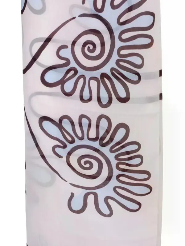 CALA DE LA CRUZ Abstract Print Sarong Skirt