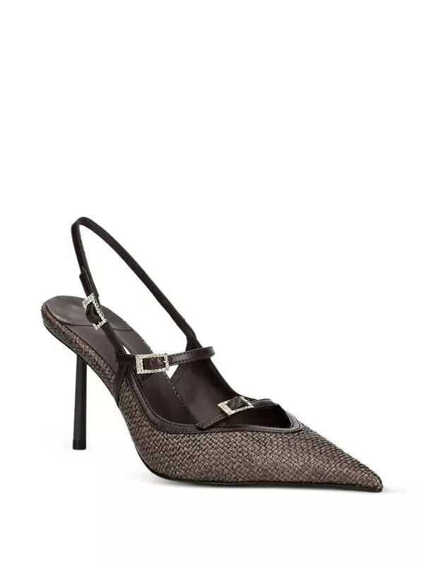 LE SILLA Woven Slingback Pumps - Brown