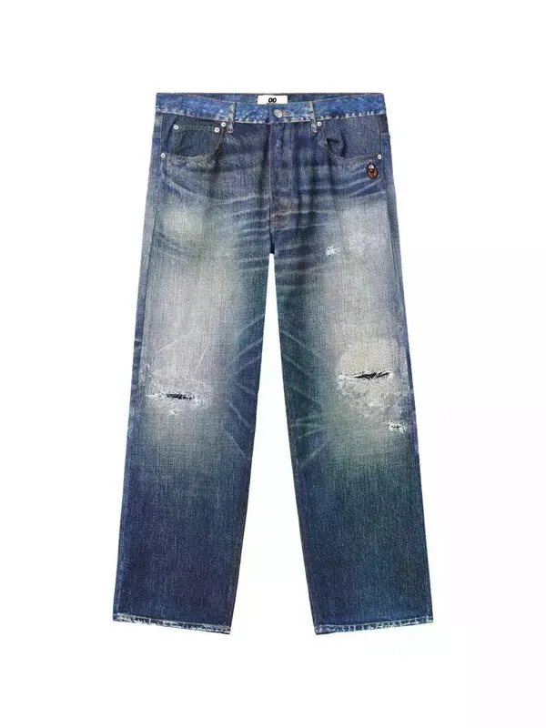 CHOCOOLATE Distressed Faded Jeans