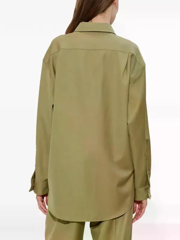 Kenzo Logo-embroidered Wool Shirt