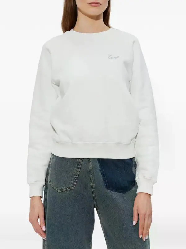 Kenzo Logo Embroidered Raglan Sleeve Sweatshirt