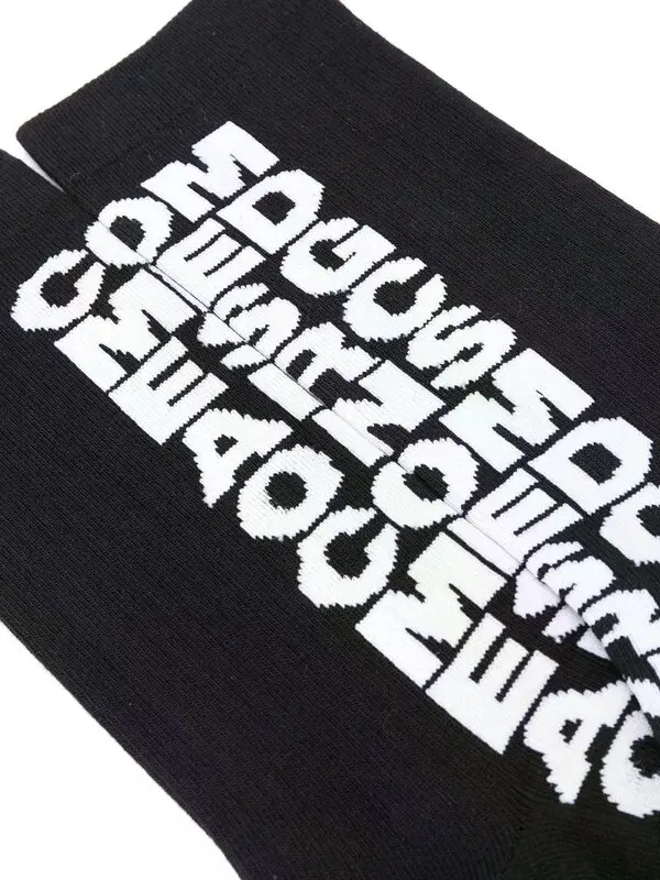 Comme Des Garçons Logo Intarsia Knit Socks